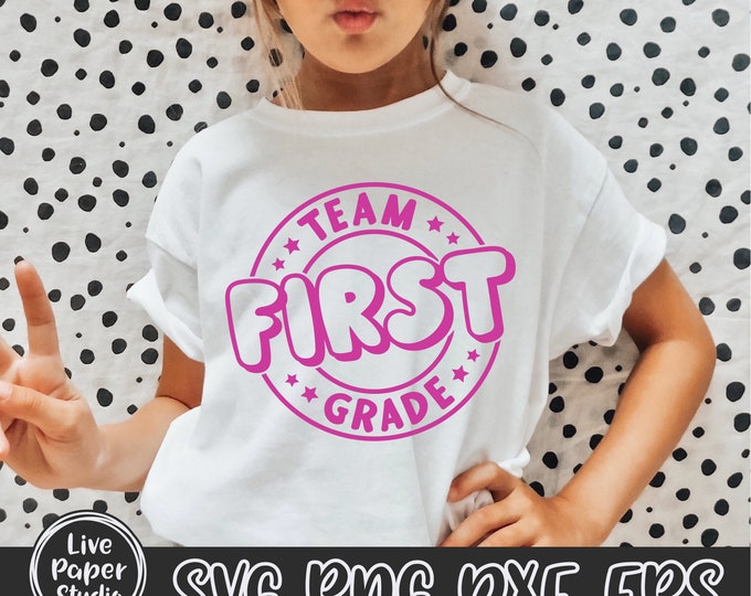 Back to School Svg, Team First Grade SVG, 1st Grade Squad SVG, First ...
