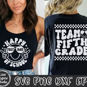 Retro Team Fifth Grade Svg, 5th Grade Squad Svg, First Day of School ...
