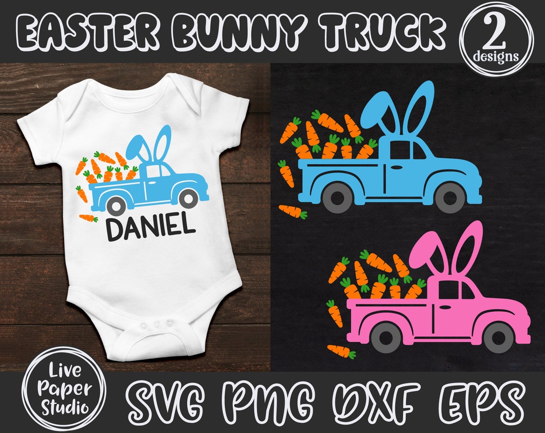 Easter Truck SVG, Carrot Truck Svg, Bunny Truck Svg, Vintage Truck Svg ...