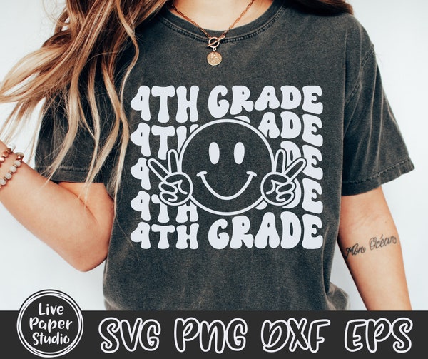 Fourth Grade SVG PNG JPG Digital File Vector 4th Grade Team Cute ...