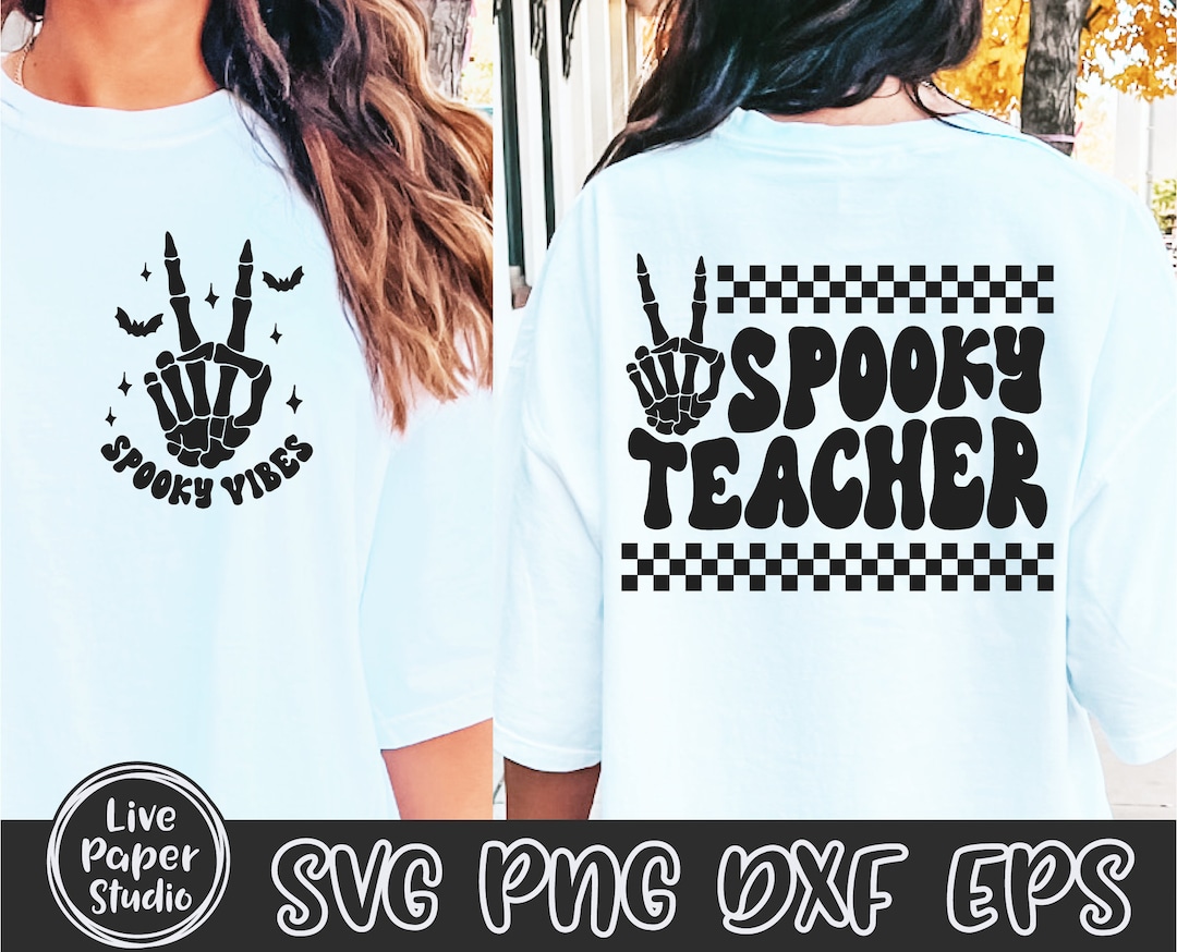 Spooky Teacher SVG PNG, Trick or Teach Svg, Funny Halloween Svg ...