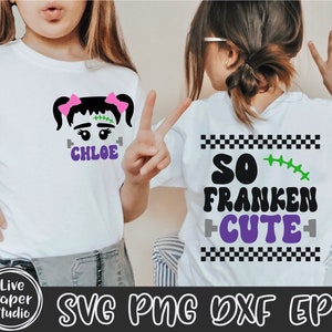 Halloween SVG so Franken Cute Svg Halloween Boy and Girl - Etsy