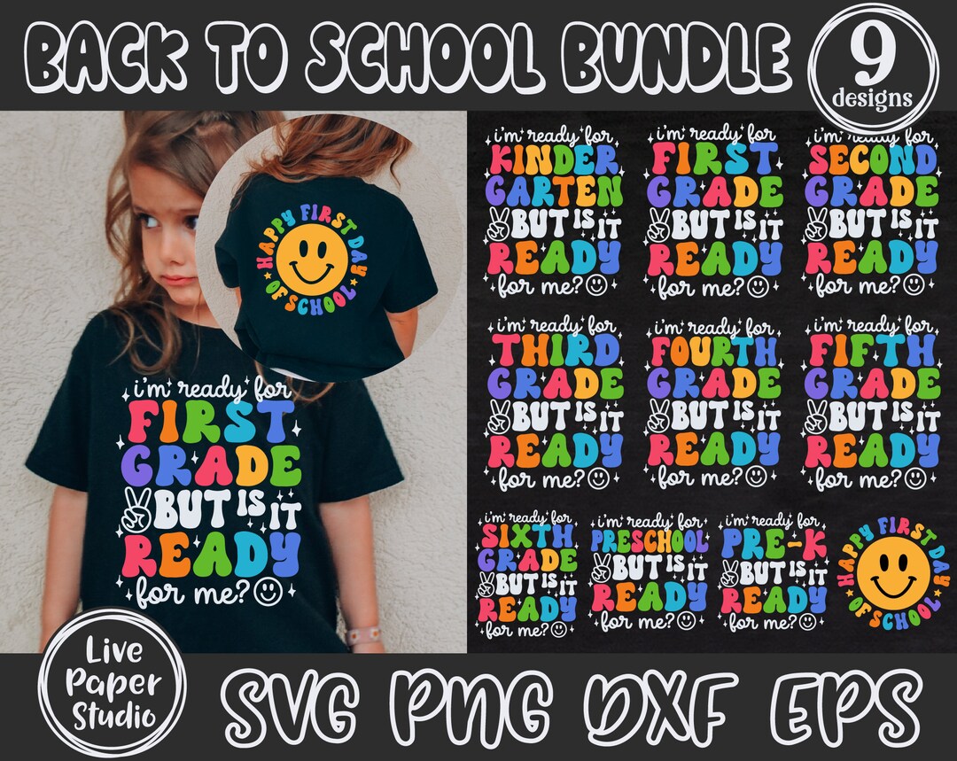 I'm Ready for School but is It Ready for Me Bundle Svg, Retro Back to ...