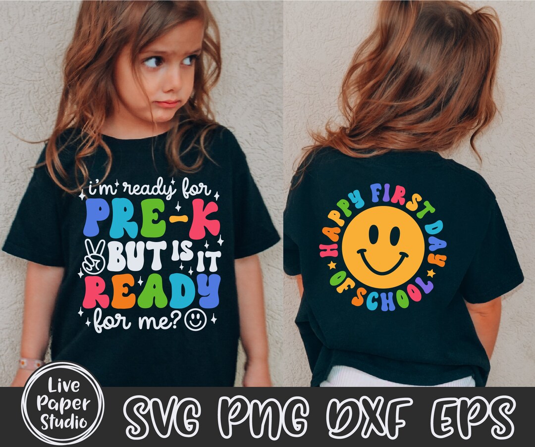Groovy Pre-k SVG, I'm Ready for Pre K but is It Ready for Me Svg, First ...