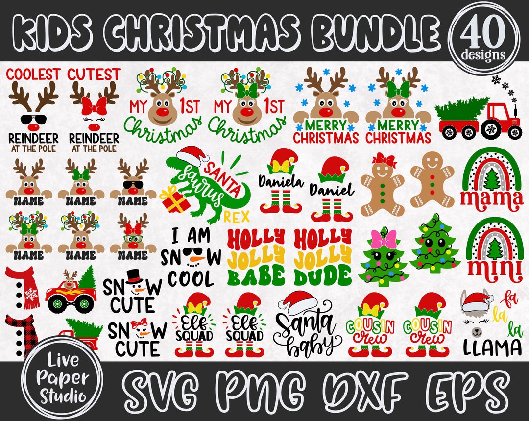 Christmas SVG Bundle, Kids Christmas SVG, Christmas SVG Kids, My First ...