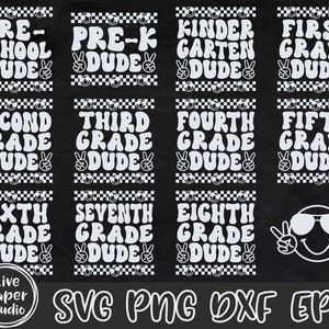 Back to School Svg Bundle, Kindergarten Dude Svg, Boy First Day of ...