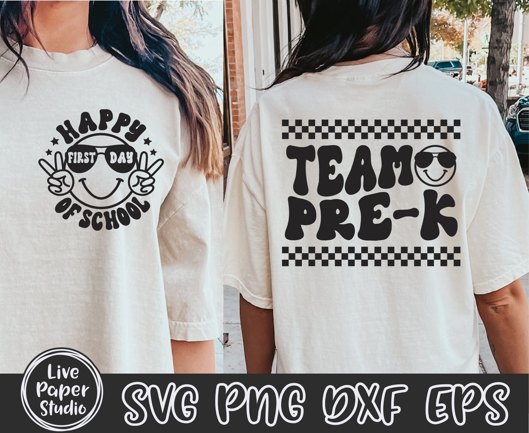 Retro Team Pre-k Svg, Pre K Squad Svg, First Day of School Svg, Back to ...