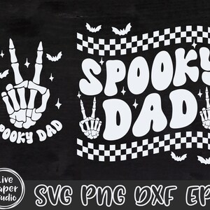 Spooky Dad Svg, Halloween Retro Png, Spooky Daddy Svg Files for Cricut ...