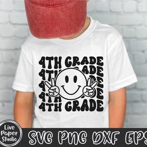 Groovy Fourth Grade SVG, Fourth Grade Svg, 4th Grade Vibes Svg, Fourth ...