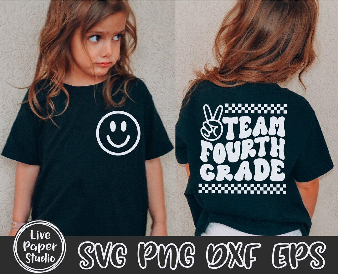 Team Fourth Grade Svg, 4th Grade Squad Svg, First Day of School Svg ...