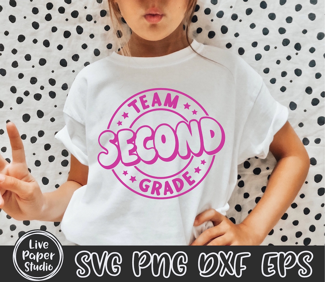 Back to School Svg, Team Second Grade SVG, 2nd Grade Squad SVG, Second ...