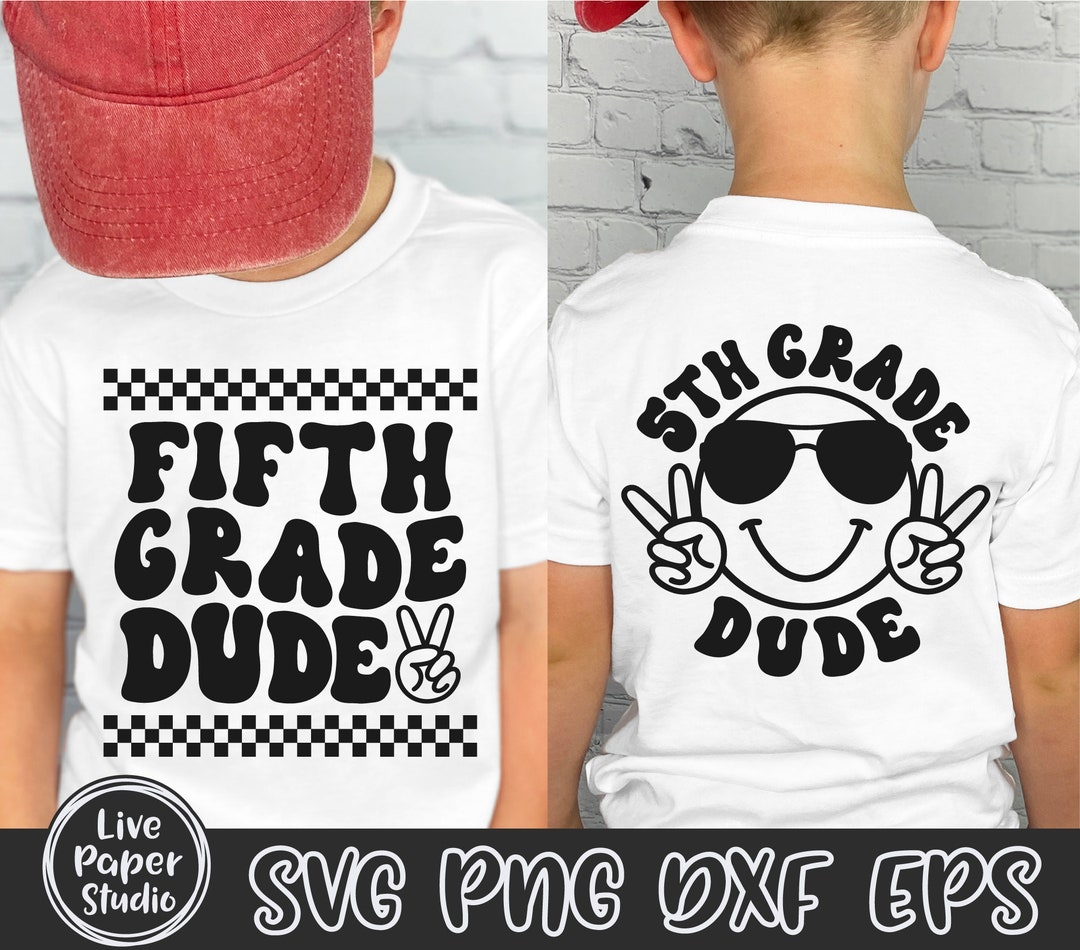 Retro Fifth Grade Dude Svg 5th Grade Svg Fifth Grade Teacher - Etsy