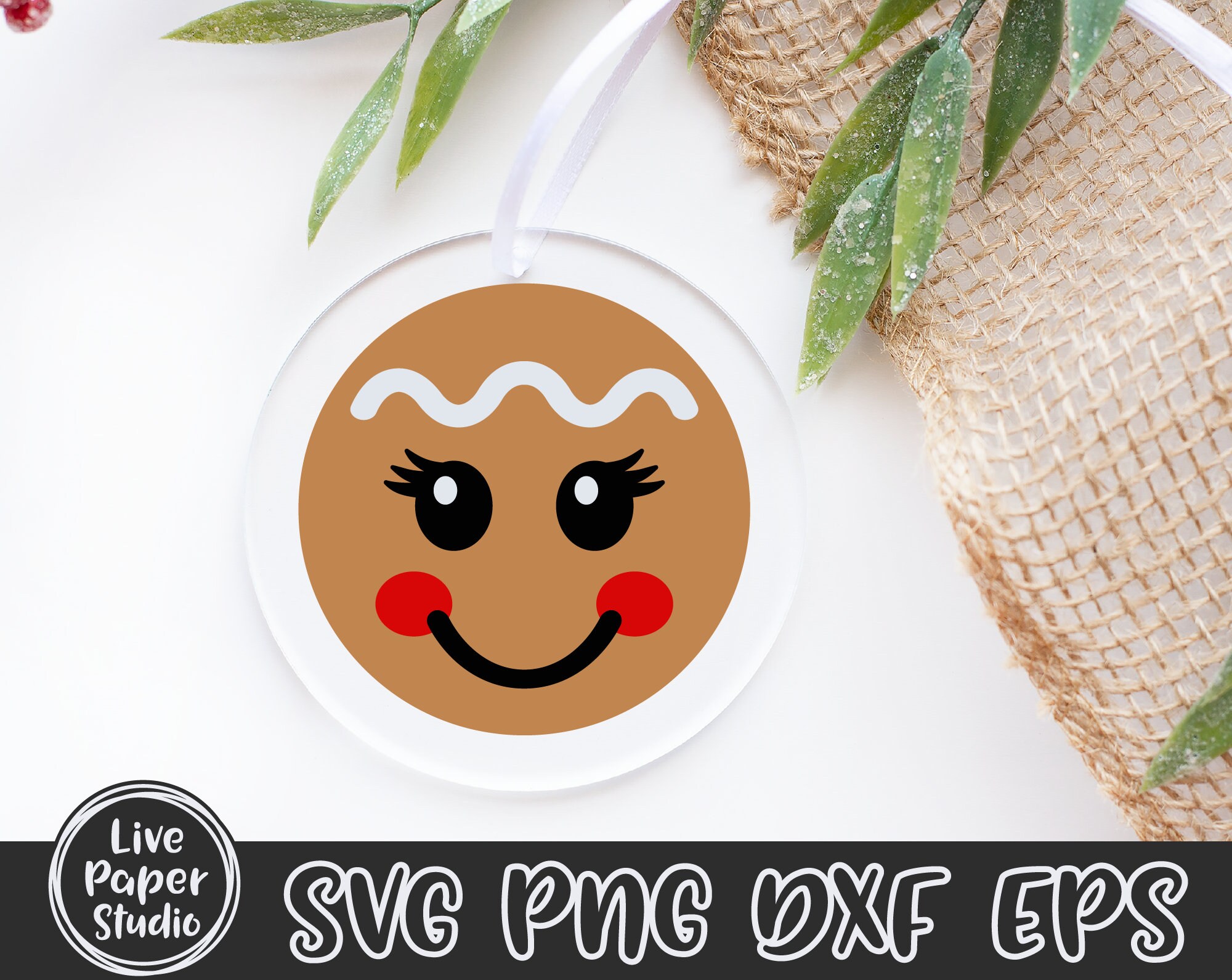 Gingerbread Face Svg Bundle Christmas SVG Gingerbread Man - Etsy