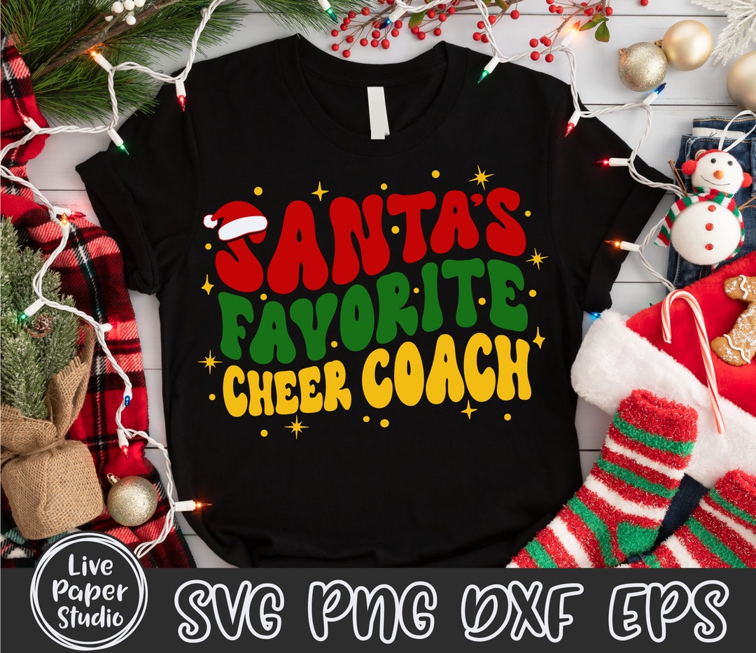 Santa's Favorite Cheer Coach Svg, Cheer Coach Christmas Svg ...