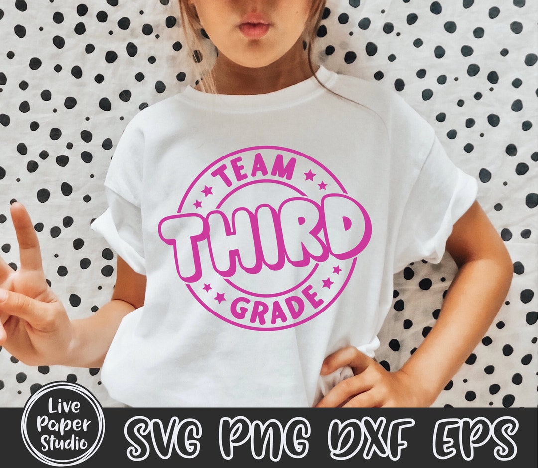 Back to School Svg, Team Third Grade SVG, 3rd Grade Squad SVG, Third ...