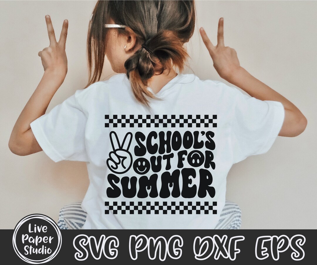 School's Out for Summer Svg Png Eps Dxf Cut File, Retro Summer Shirt ...