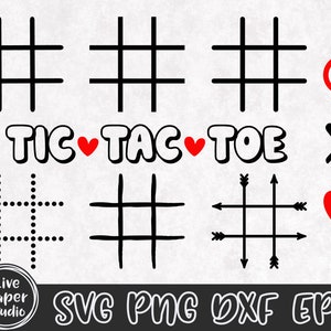 Tic Tac Toe SVG, Valentine's Day Svg, Tic Tac Toe Grid Svg, Tic Tac Toe ...