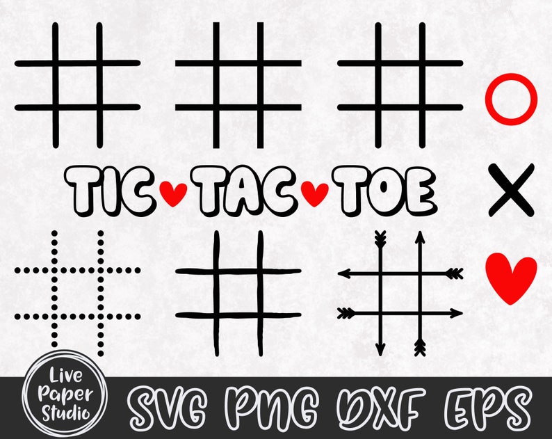 Tic Tac Toe SVG Valentine's Day Svg Tic Tac Toe Grid - Etsy