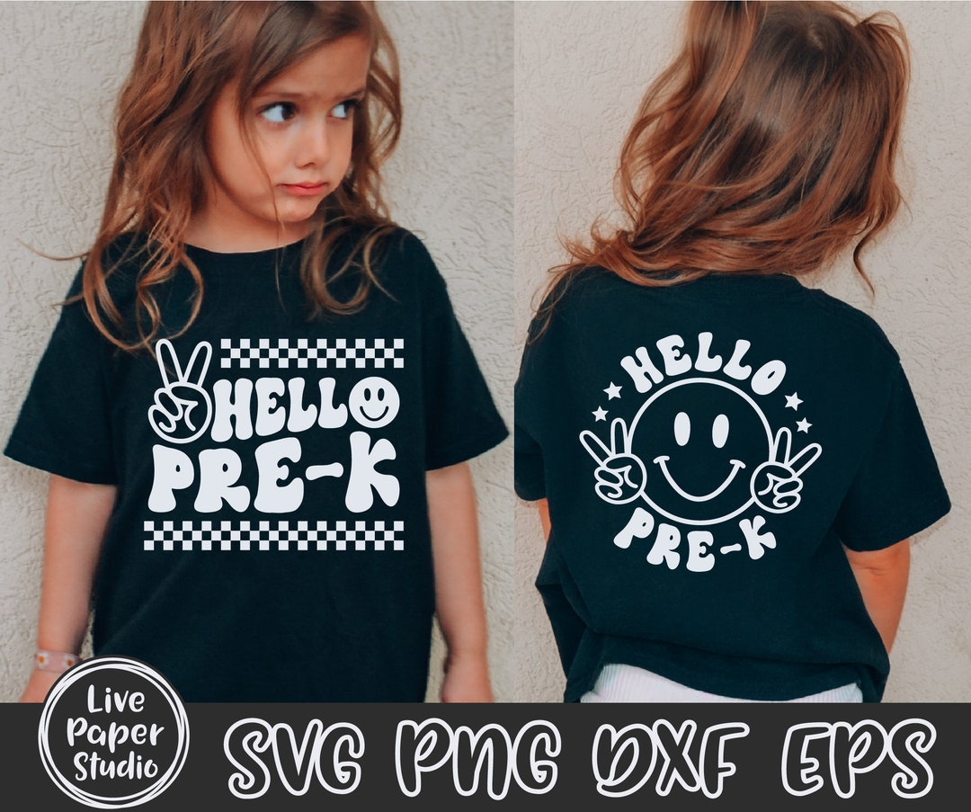 Hello Pre-k Svg Png, Retro Back to School Svg Png, Back to School Shirt ...