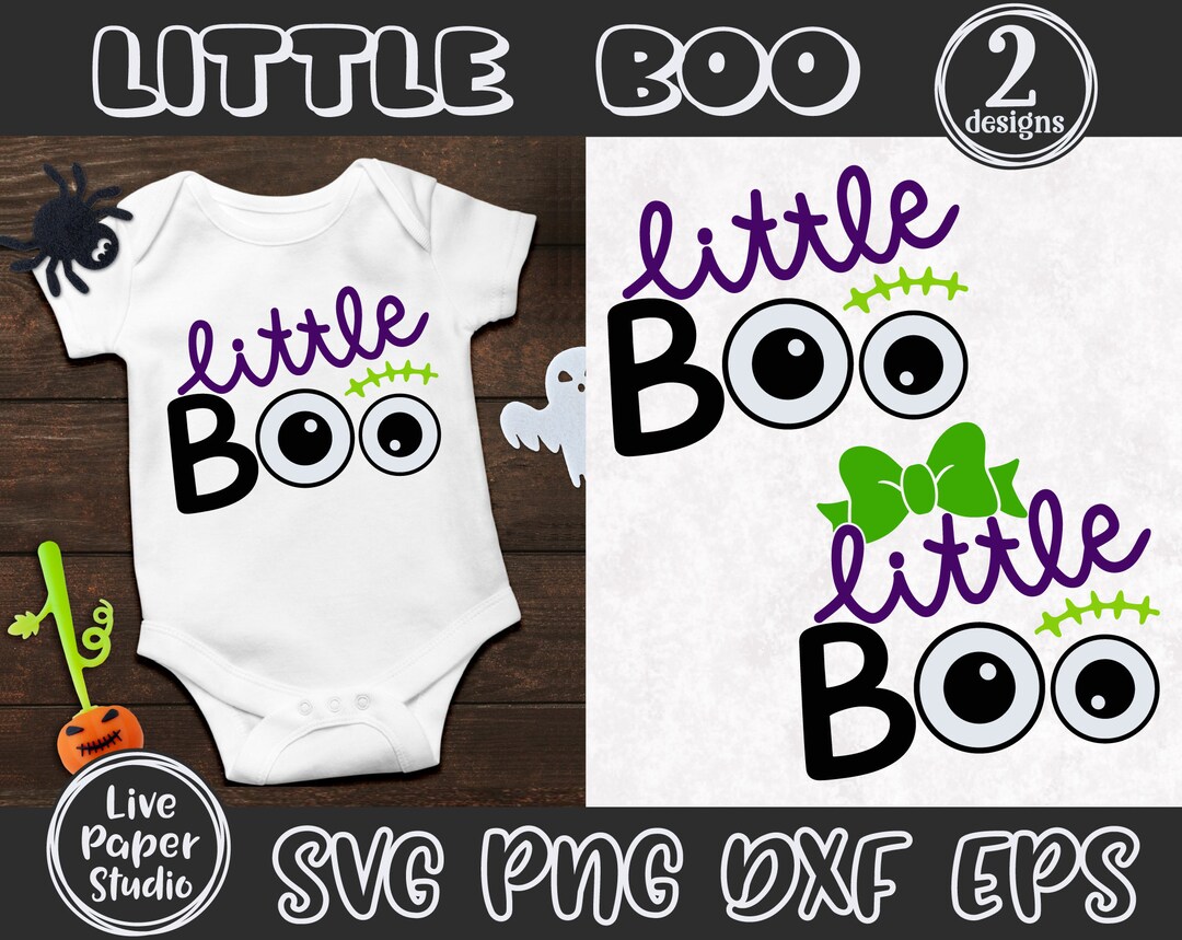 Little Boo SVG Halloween Boy and Girl Svg 1st Halloween - Etsy