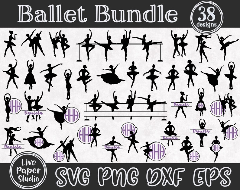 Ballet SVG Bundle Ballerina SVG Ballet Dancer Svg Girls - Etsy