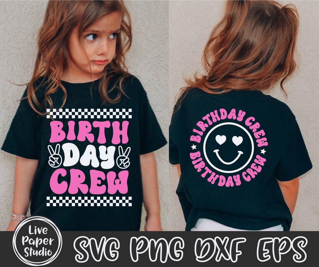 Groovy Birthday Crew SVG PNG, Birthday Girl Png, Birthday Squad Svg ...