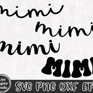 Mimi Collar SVG PNG, Mimi Shirt Collar SVG, Curved Mimi Svg, Mother's Day Svg, Grandma Svg, Mama ...