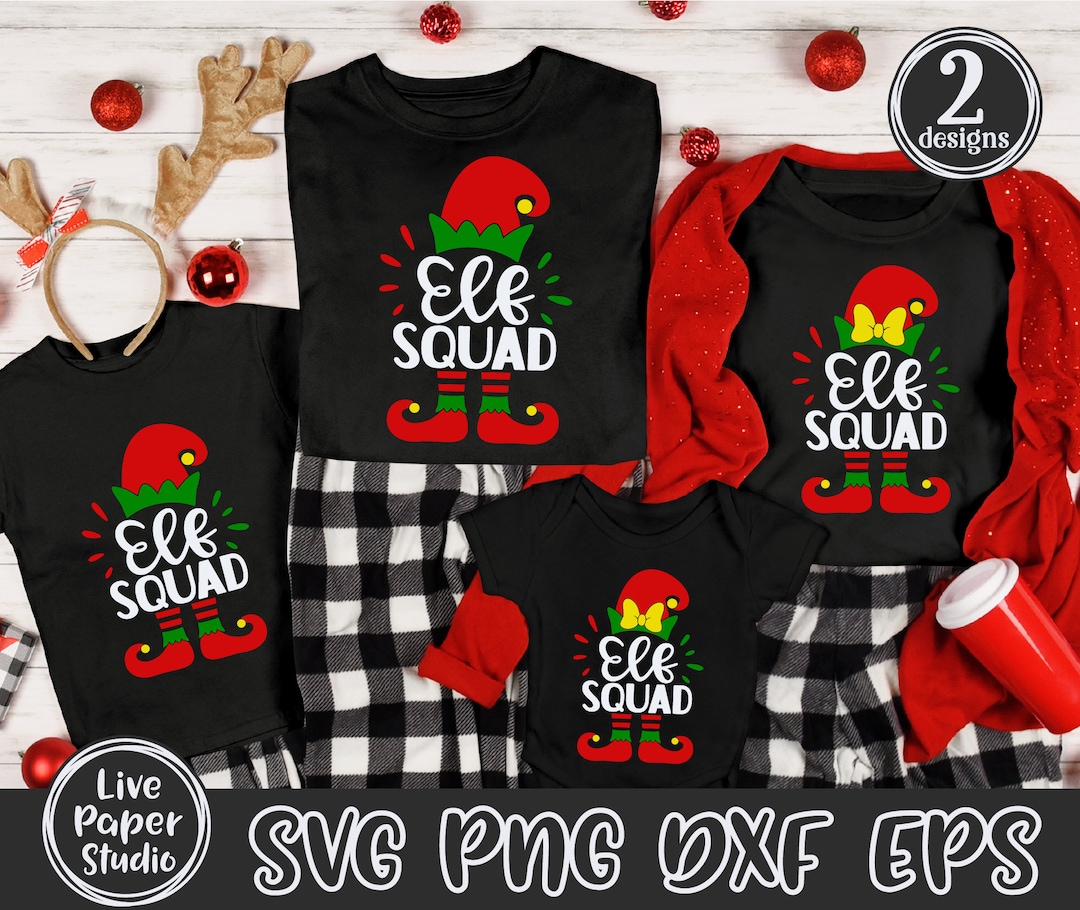 Elf SVG, Elf Squad SVG, Christmas SVG, Squad Svg, Elf Hat Png ...
