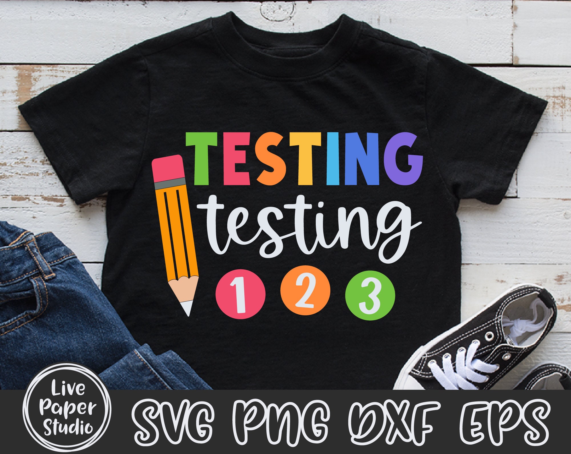 Testing SVG Bundle Testing Testing 1 2 3 Test Day Svg - Etsy UK