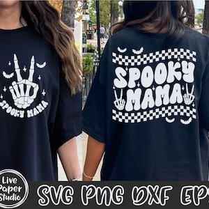 Spooky Mama Mini SVG, Skeleton Peace Sign Svg, Skeleton Hand SVG Png ...