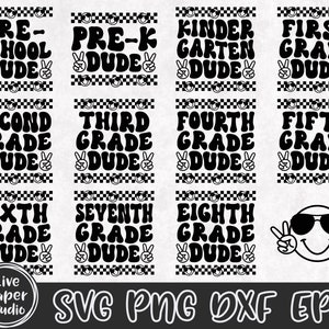 Back to School Svg Bundle, Kindergarten Dude Svg, Boy First Day of ...