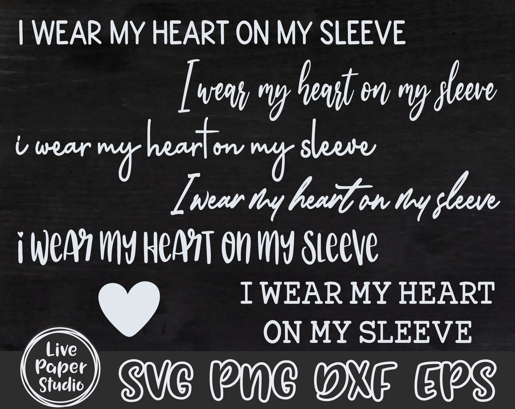 I Wear My Heart on My Sleeve SVG PNG Mama Shirt SVG - Etsy Canada