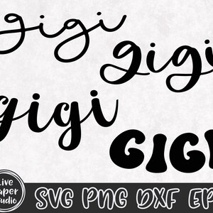 Gigi Collar SVG PNG, Gigi Shirt Collar SVG, Curved Gigi Svg, Mother's ...