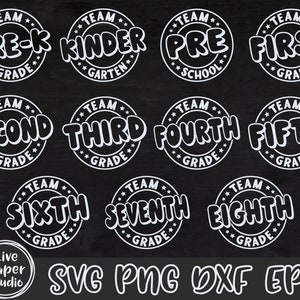 School Grades Bundle Svg Png, Team 1st 2nd 3rd 4th 5th 6th 7th 8th ...