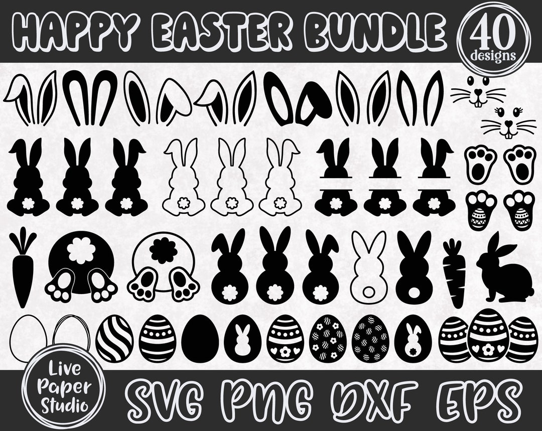 Bunny SVG, Easter Bunny Svg, Easter Cut Files, Rabbit Silhouette Svg ...