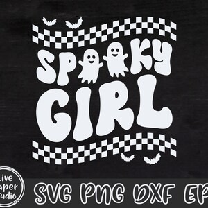 Retro Spooky Girl SVG, Spooky Little Babe SVG, Halloween Svg, Kids Fall ...