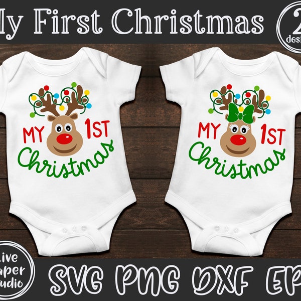 Babys First Christmas Svg - Etsy