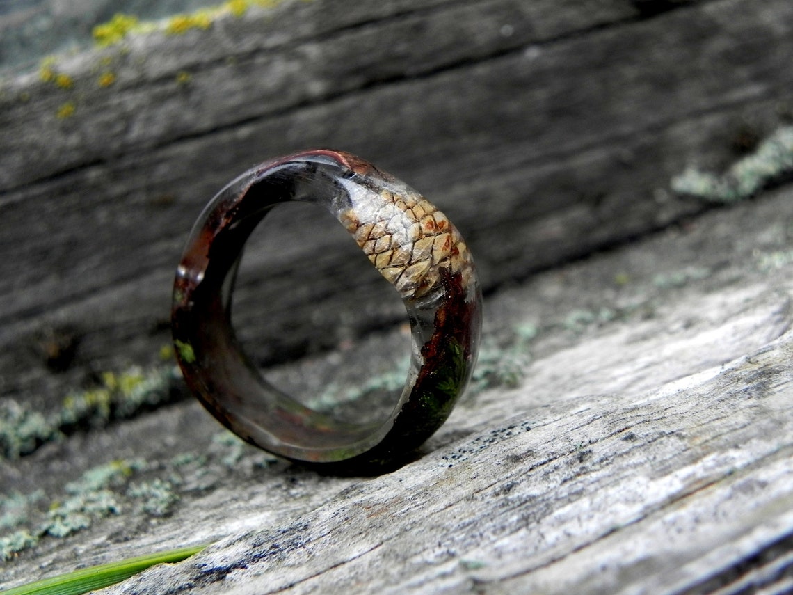 WOOD FOREST RING Nature Wooden Ring Bark Wood Ring Wood - Etsy