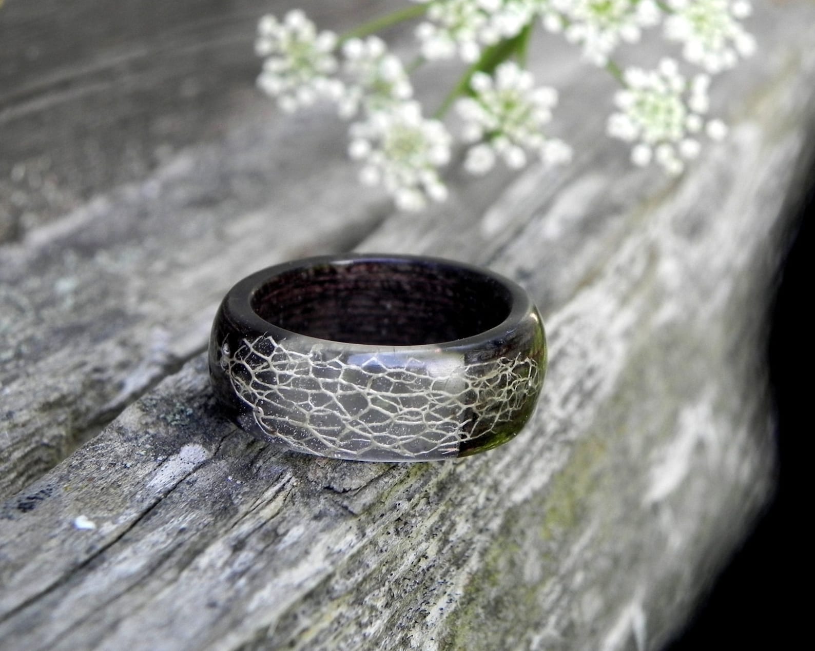 Nature Forest Ring Plant Wooden Ring Resin Wood Ring | Etsy