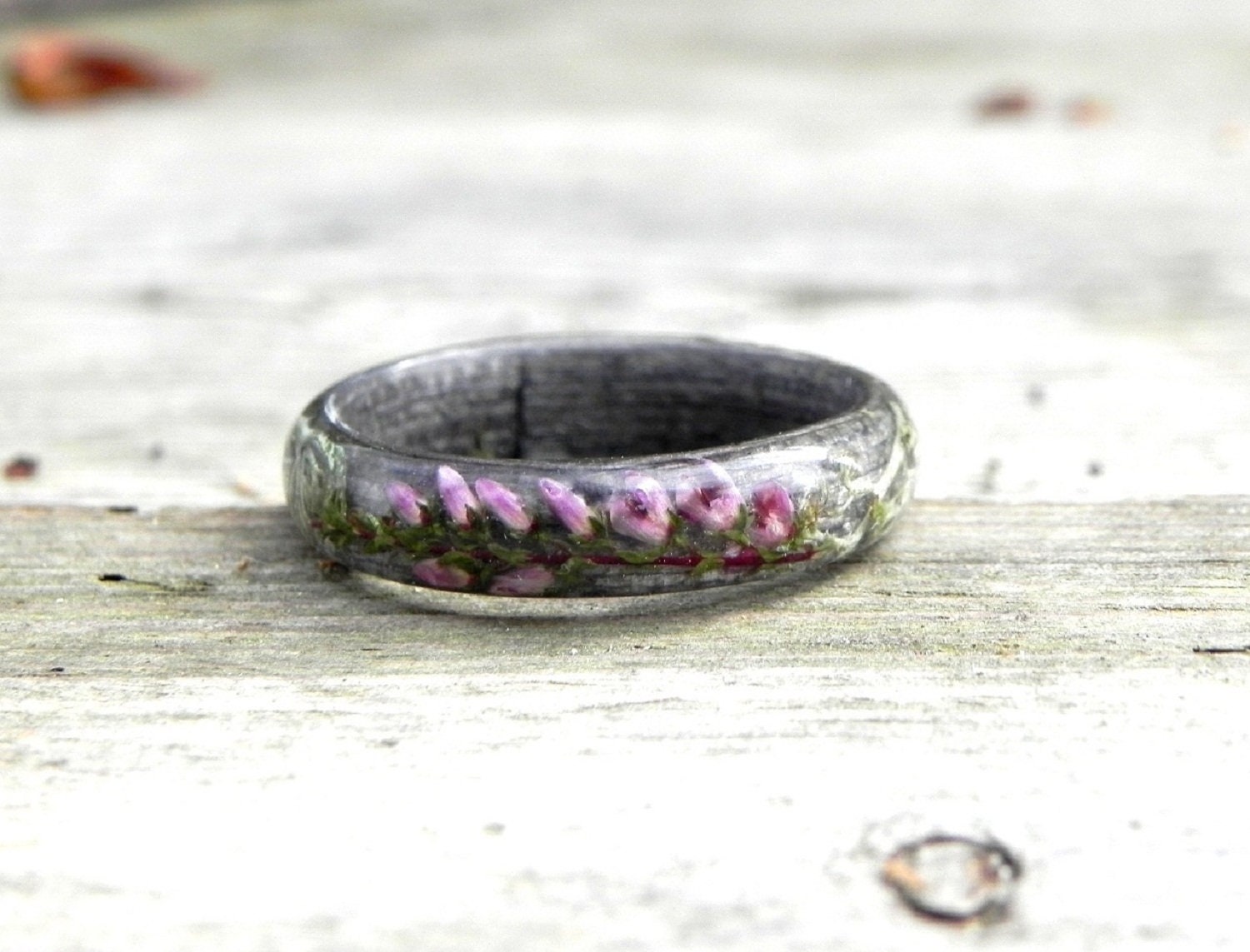 Wedding Forest Ring Moss Nature Ring Resin Wood Ring - Etsy Canada