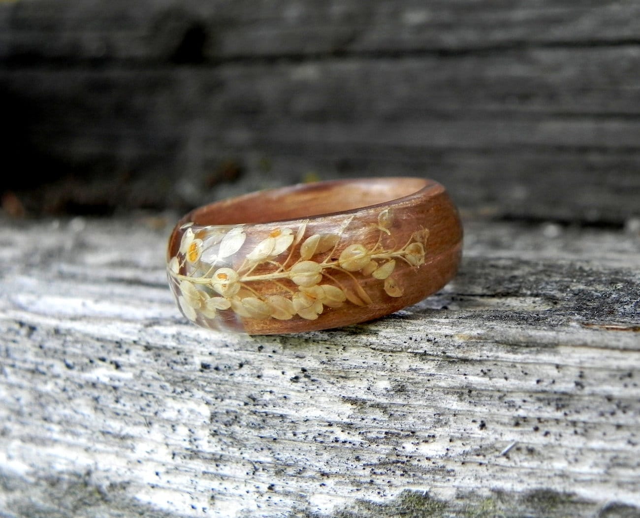 Forest Women Ring Women Wood Wedding Ring Plant Resin Ring | Etsy