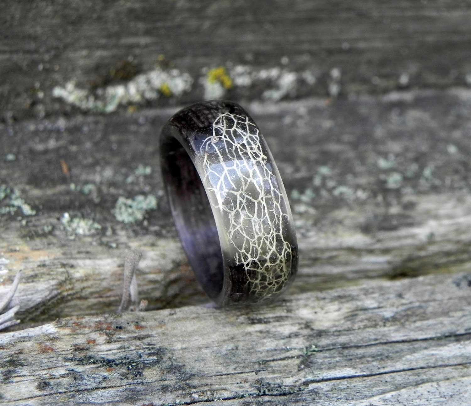 Nature Forest Ring Plant Wooden Ring Resin Wood Ring | Etsy