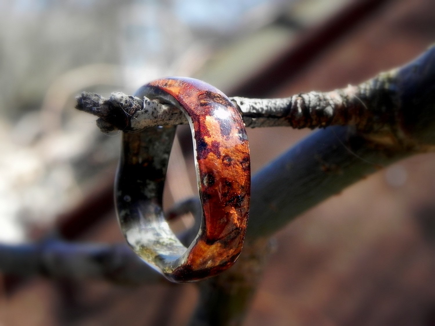 Wooden Bark Ring Forest Bark Ring Wood Men Ring Nature - Etsy