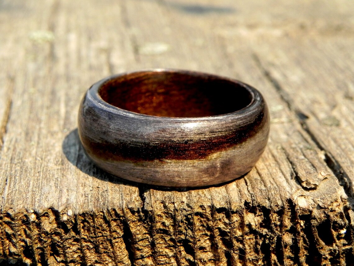 Men Wood Ring Double Sided Wooden Ring Promise Mens Ring | Etsy