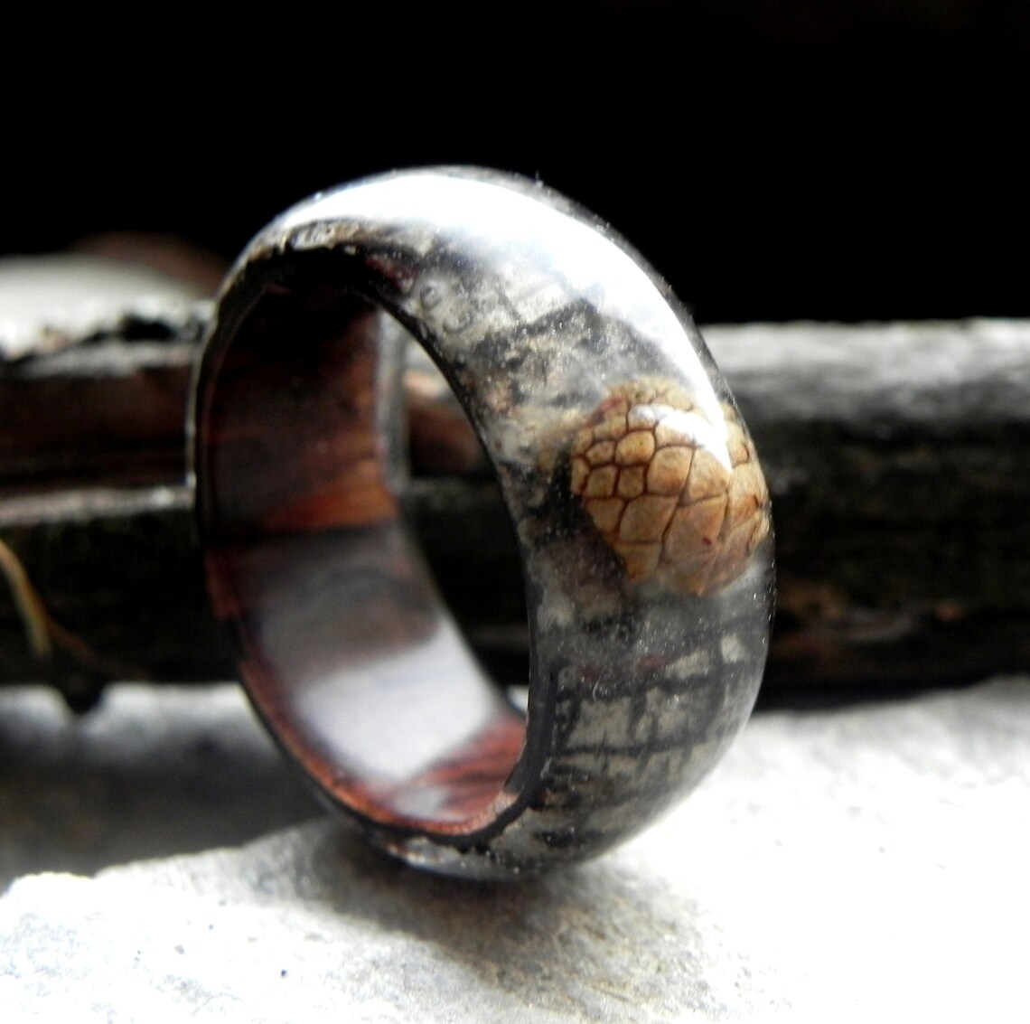 Forest Ring, Pine Wood Ring, Pine Corn Forest Ring, Nature Ring,men ...