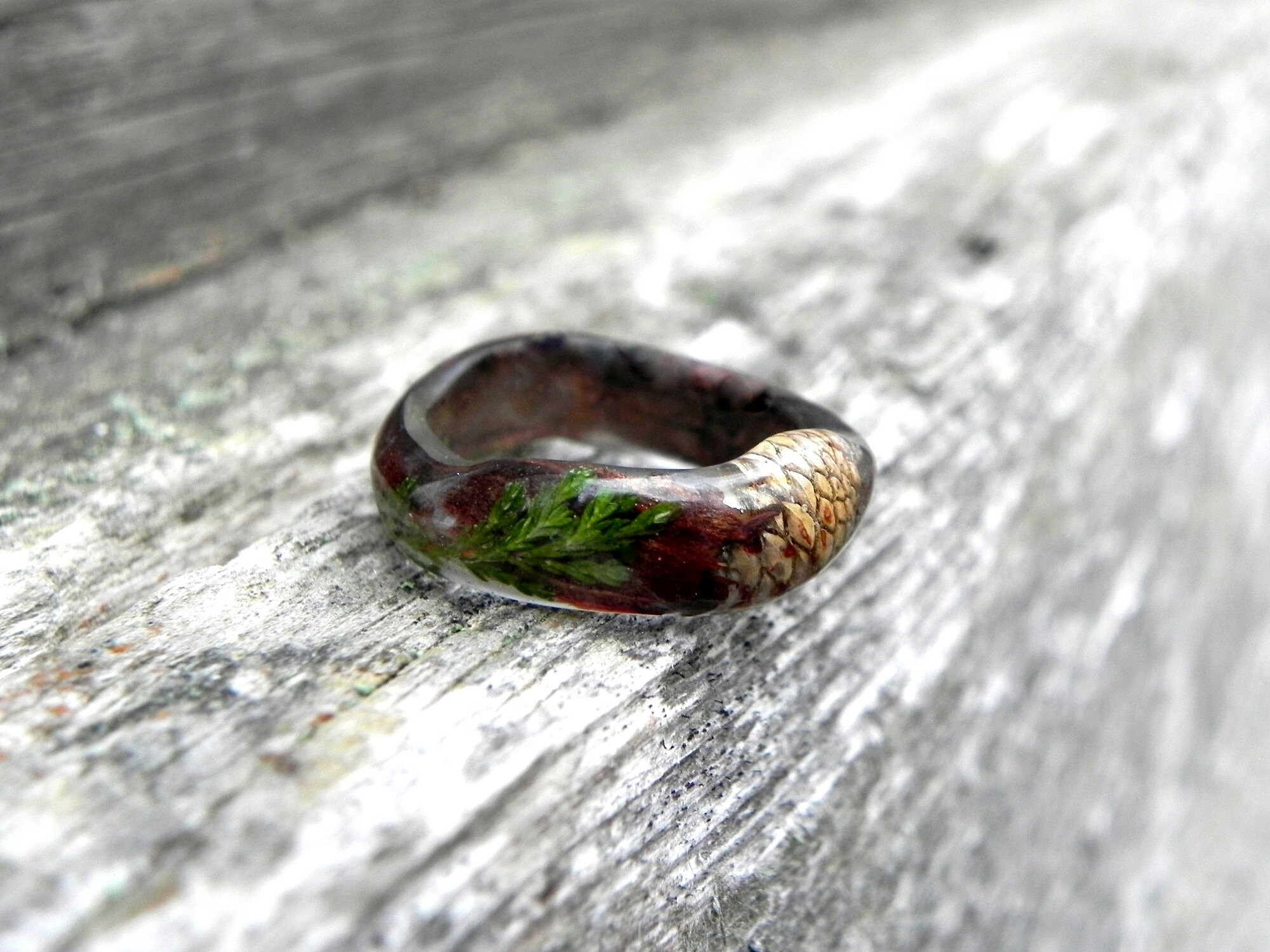 WOOD FOREST RING Nature Wooden Ring Bark Wood Ring Wood - Etsy