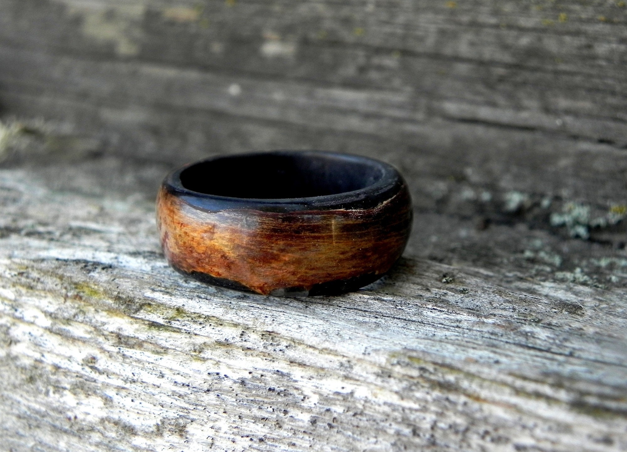 Wood men ring bentwood forest ring Unique moss resin ring | Etsy
