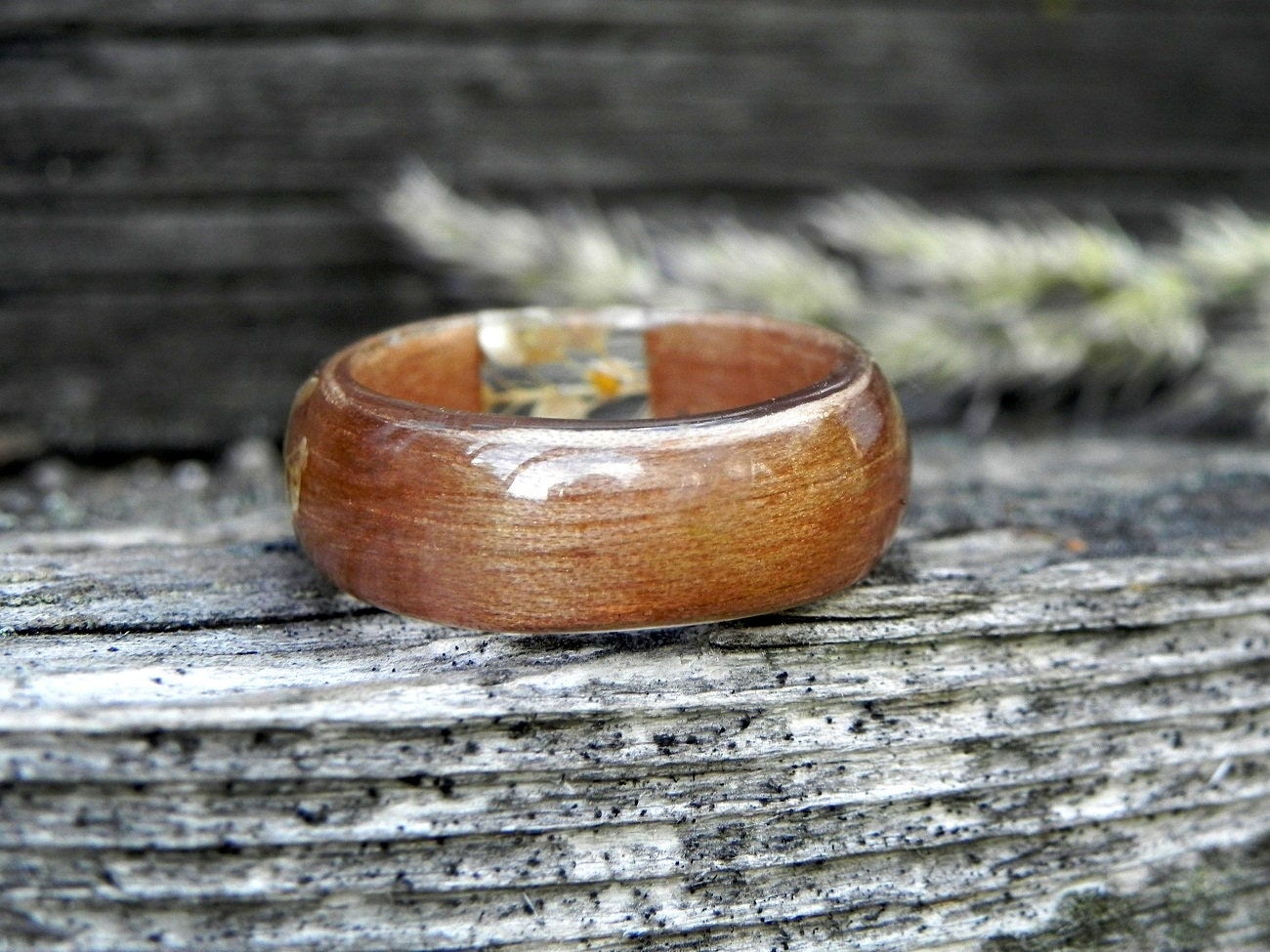 Forest Women Ring Women Wood Wedding Ring Plant Resin Ring | Etsy