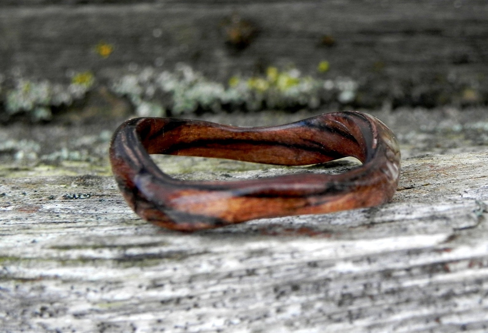 Plant Wedding Ring Wood Grass Ring Resin Wooden Ring Women | Etsy