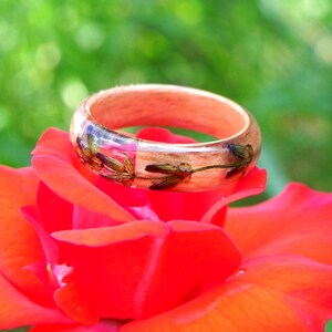 Lavender Wood Ring, Resin Wood Ring, Light Wooden Ring, Women Wood ...